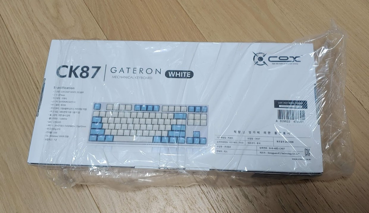 COX 게이트론 CK87 기계식 키보드 리뷰 - 황축, 크림블루 - 스무디트리